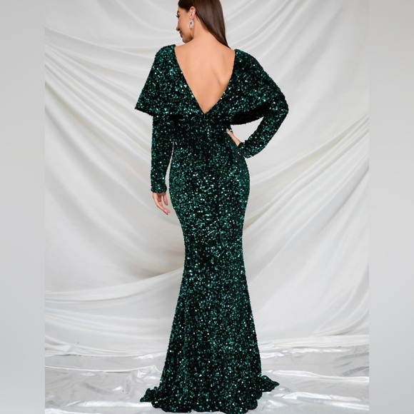 Dresses | Emerald Green Sequin Formal Dress | Poshmark